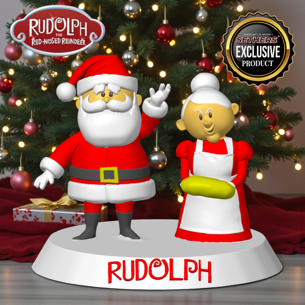 Santa & Mrs Claus | Rudolph the Red-Nosed Reindeer | 3D Printing Model