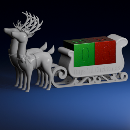 Modern Countdown Days to Christmas | 3D Printer Model Files