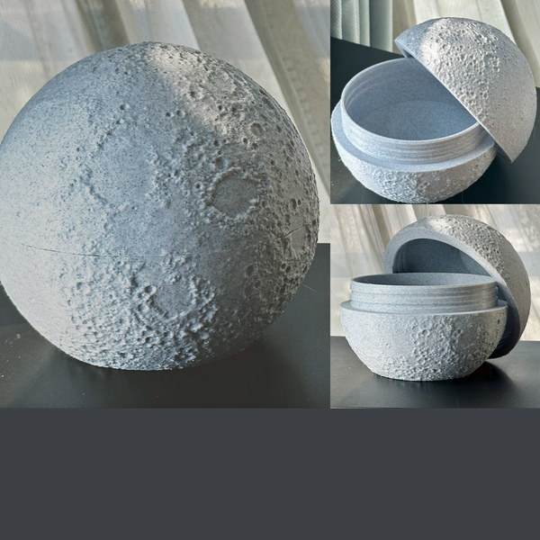 Moon Hidden Container | 3D Printer Model Files