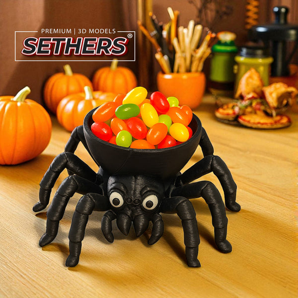 Tarantula Halloween Candy Bowl | Best 3D Printer Model Files