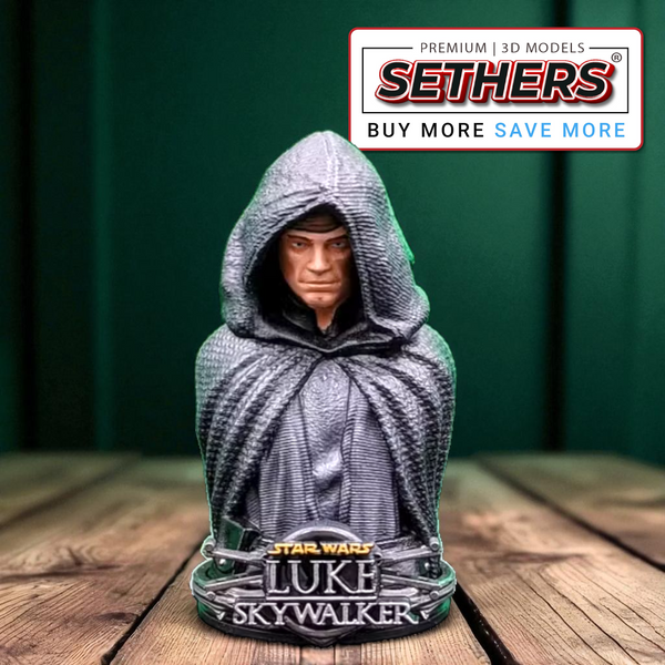 Luke Skywalker Bust | Star Wars | 3D Printing STL Models