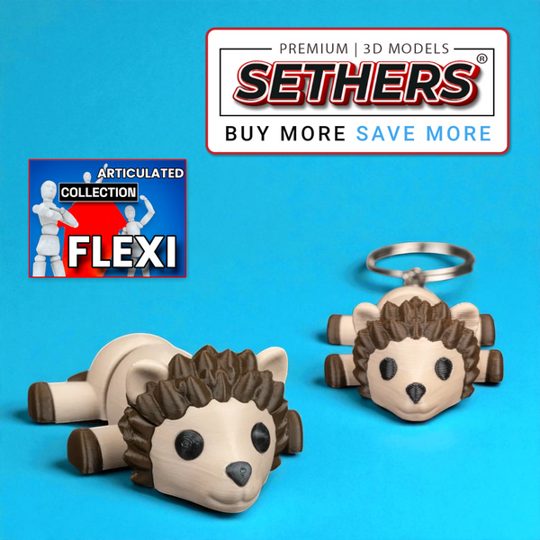 Lion | Flexi Articulated | KeyChain | 3D Printing STL Models