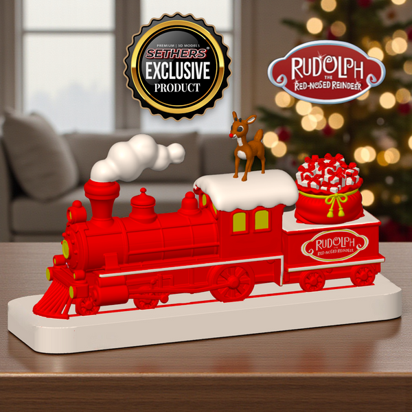 Christmas Town Train Rudolph the Red-Nosed Reindeer 3D Printing Models