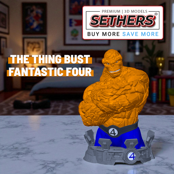The Thing Bust | Fantastic 4 | Marvel | 3D Printing STL Model Files