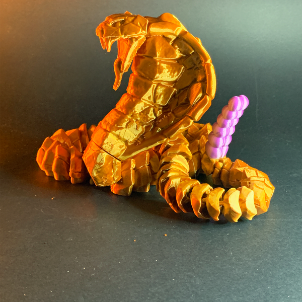 Articulated Stone Cobra Snake | 3D Printer Model Files