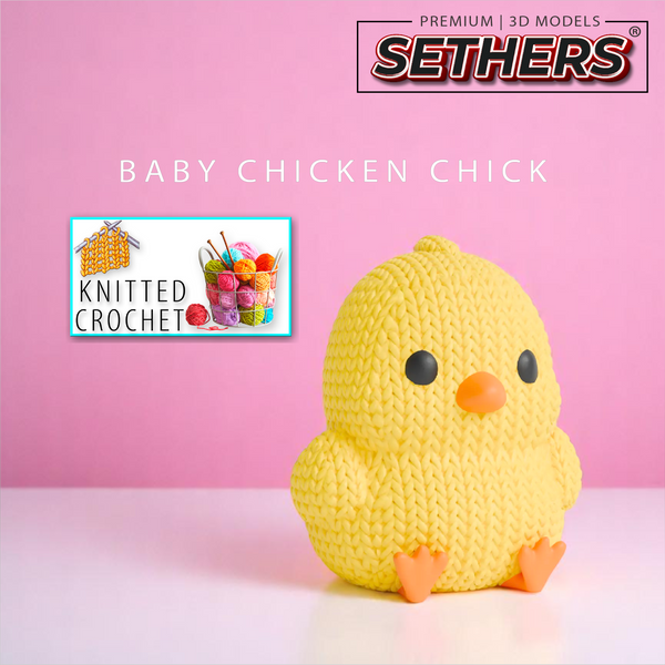 Baby Chick Chicken | Crochet Knitted | 3D Printing STL Model Files
