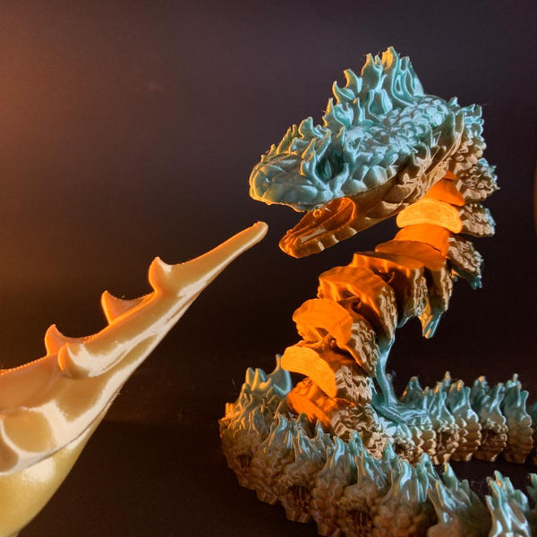 Boitata, the Articulated Fire Dragon | 3D Printer Model Files