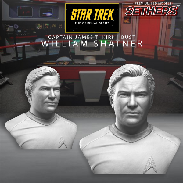 Captain Kirk Bust | Star Trek TV Show | 3D Printing STL Model Files