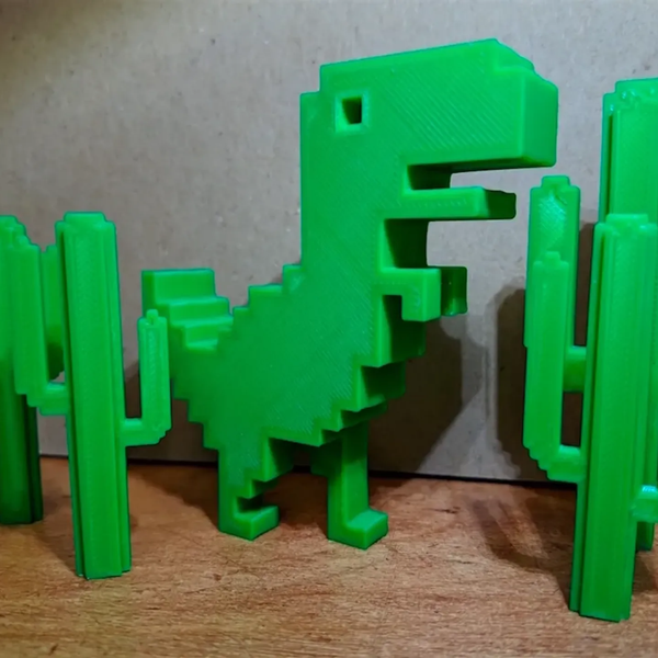 Pixel Dinosaur T-Rex | Minecraft | 3D Printer Model Files