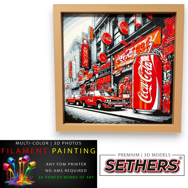 Coca-Cola | Photo Filament Painting | 3D Printing Model Files at Sethe