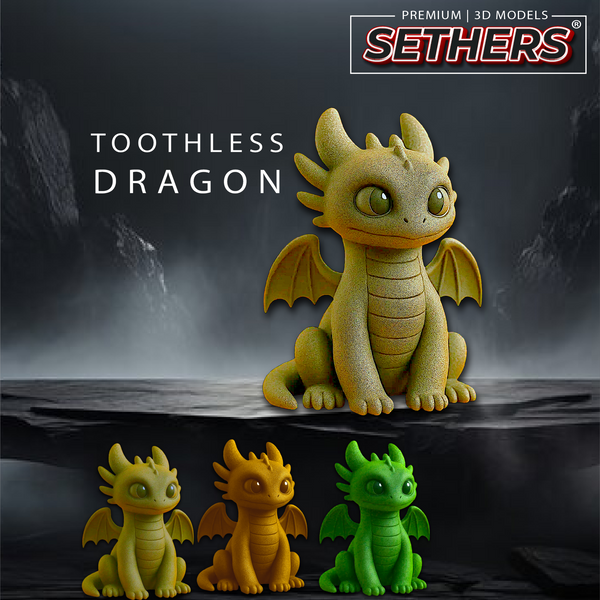 Cute Toothless Dragon | 3D Printing Model Files