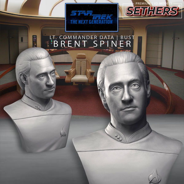 Data | Star Trek | Brent Spiner | 3D Printing STL Model Files