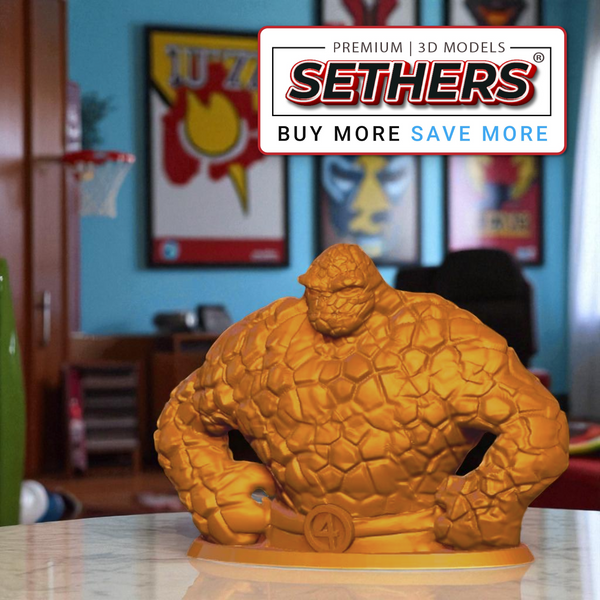 Thing Bust v2 | Fantastic 4 | Marvel | 3D Printing STL Model Files