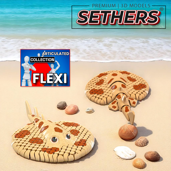 Electric Manta Ray | Flexi Articulated | 3D Printer Model Files