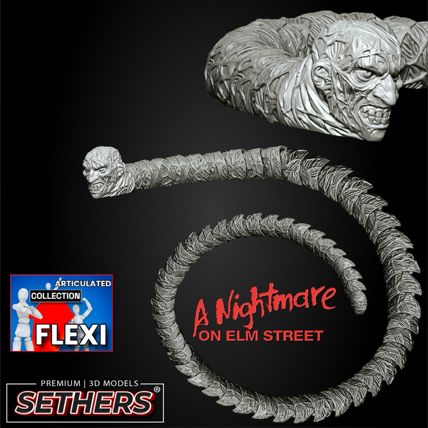 Freddy Krueger Snake | Flexi Articulated | 3D Printer Model Files