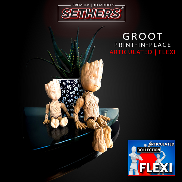 Groot | Flexi Articulated | 3D Printer Model Files