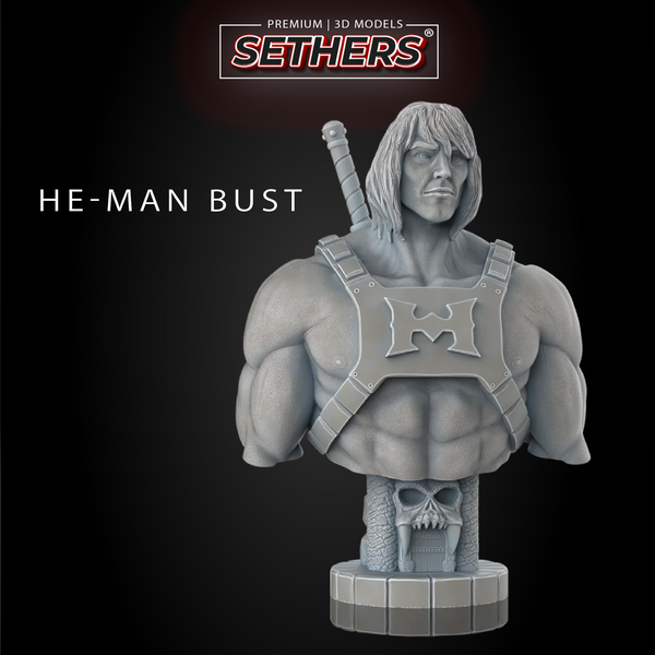 He-Man Bust | Masters of the Universe | 3D Printer Model Files