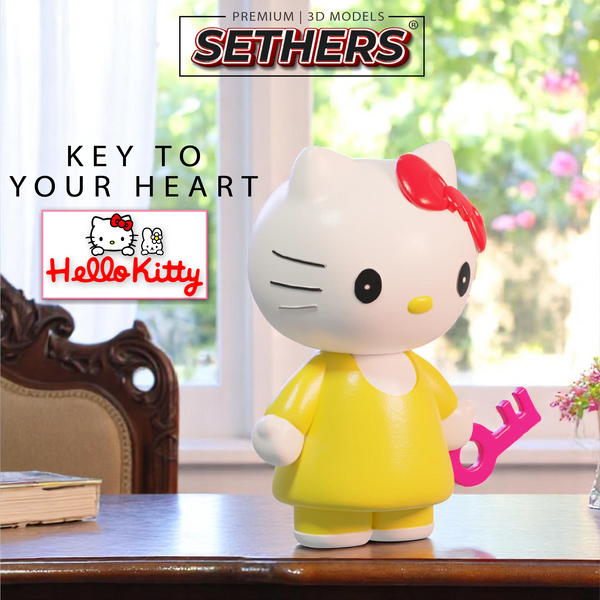 Hello Kitty Key to Your Heart | Best 3D Printing Model Files