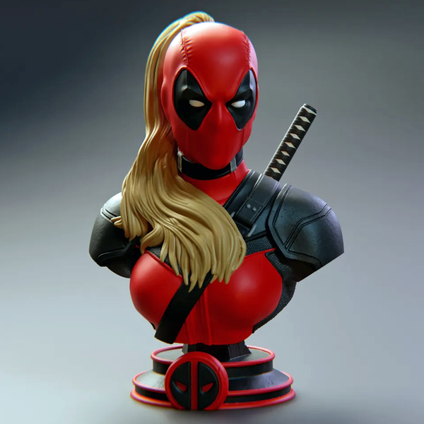 Lady Deadpool Bust | 3D Printer Model Files