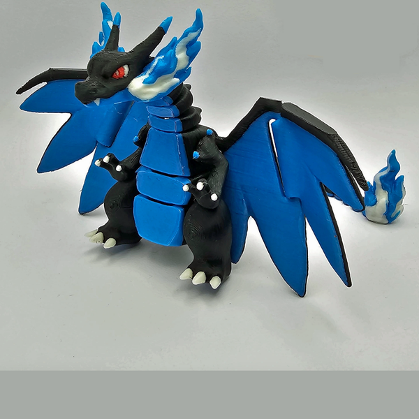 Mega Charizard X Pokemon Articulated | 3D Printer Model Files