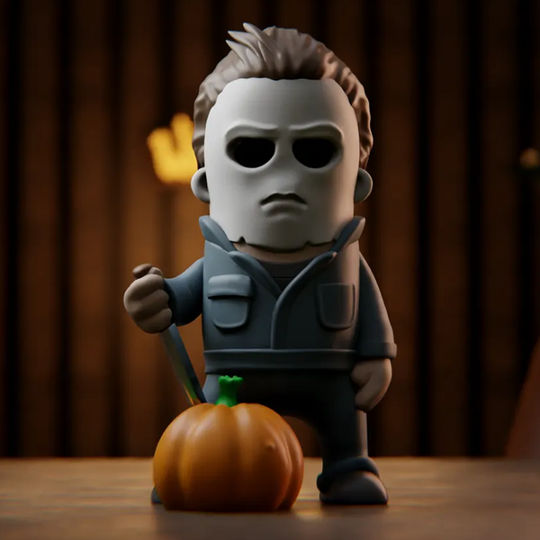 Michael Myers Halloween with Pumpkin Mini Figure | 3D Printer Model Fi