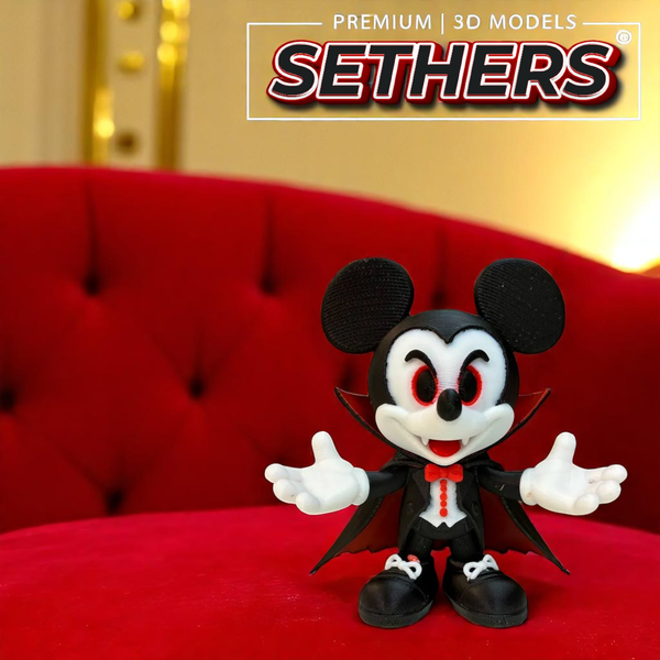 Mickey Mouse as Vampire Dracula | 3D Printer Model Files