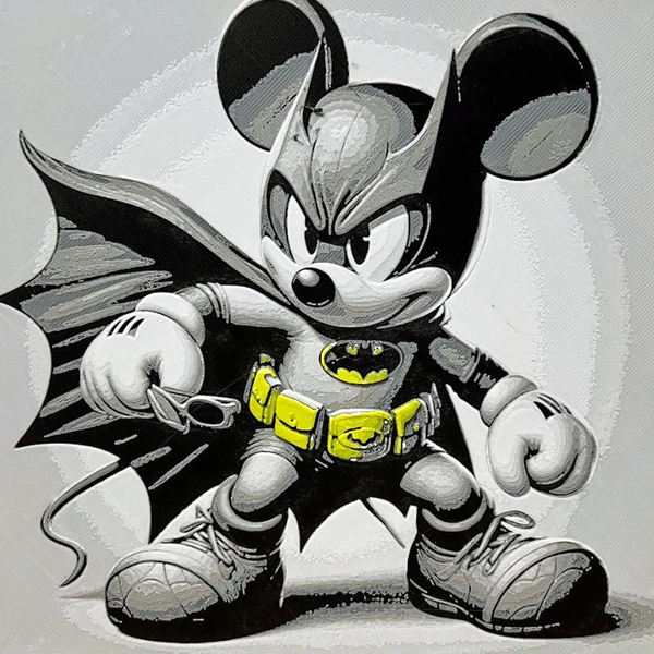 Mickey Mouse Batman | HueForge 3D Filament Painting Model File