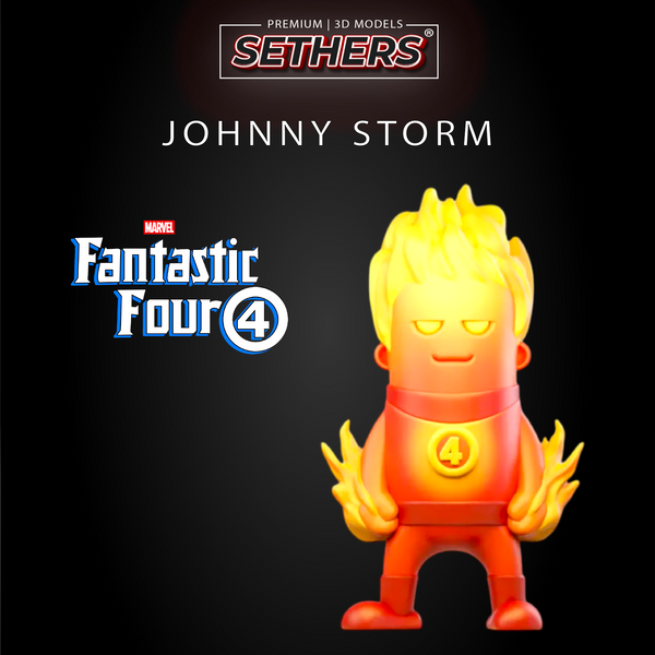 Mini Johnny Storm | Fantastic Four 4 | 3D Printer Model Files