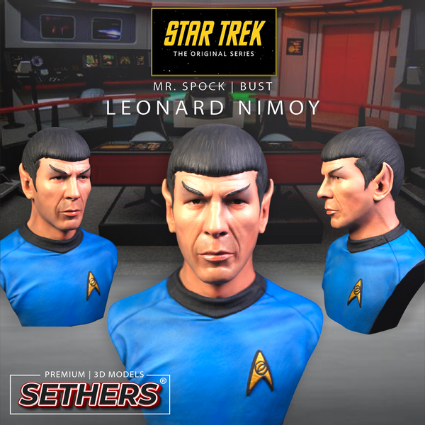 Mr Spock Bust | Star Trek TV Show | 3D Printing STL Model Files