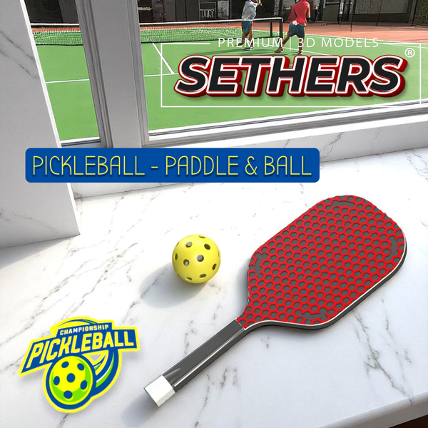 Pickleball | Ball and Paddle | 3D Printing Model Files