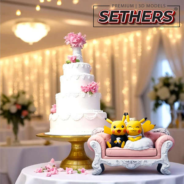 Pikachu Wedding Couch Bride Groom | 3D Printing Models at Sethers