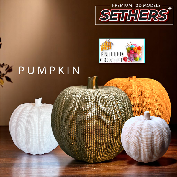 Pumpkin | Crochet Knitted | 3D Printing STL Model Files