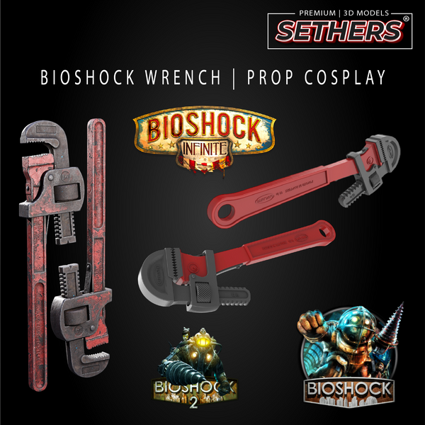 Replica Wrench | Bioshock | Props Cosplay | 3D Printer Model Files