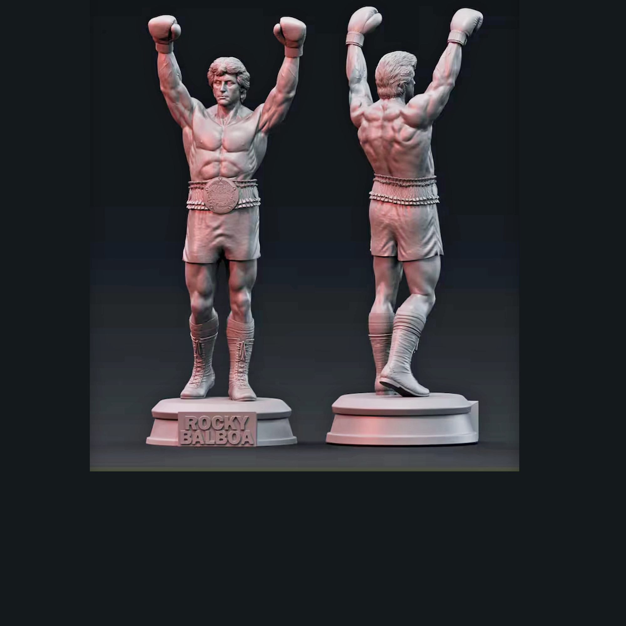 Rocky Balboa Statue | 3D Printer Model Files