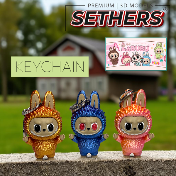 Standing Keychain | Labubu the Monsters | 3D Printing STL Models