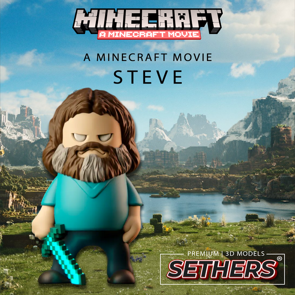Steve Mini Figure | Minecraft Movie | 3D Printing Model Files