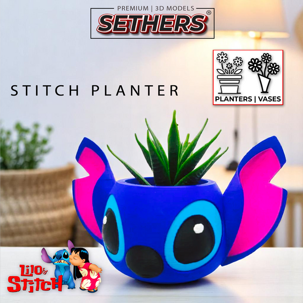 Stitch Planter Flower Pot | Best 3D Printing Model Files at Sethers