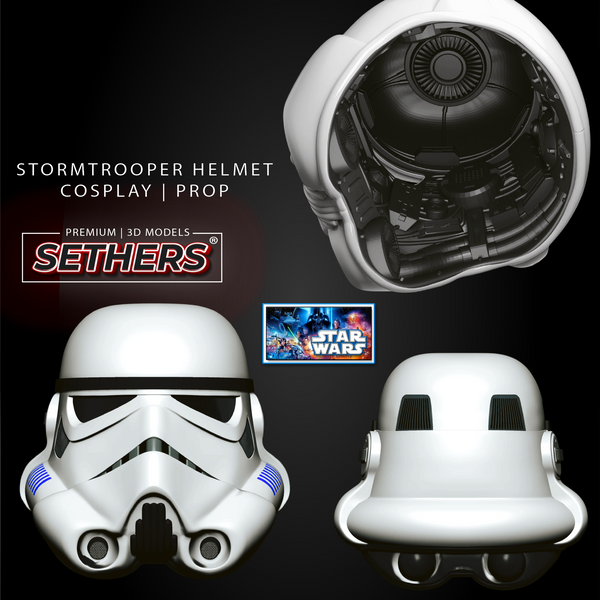 Stormtrooper Star Wars Helmet | Props Cosplay | 3D Printer Model Files