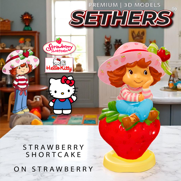 Strawberry Shortcake on SB | Hello Kitty Sanrio | 3D Printing Models