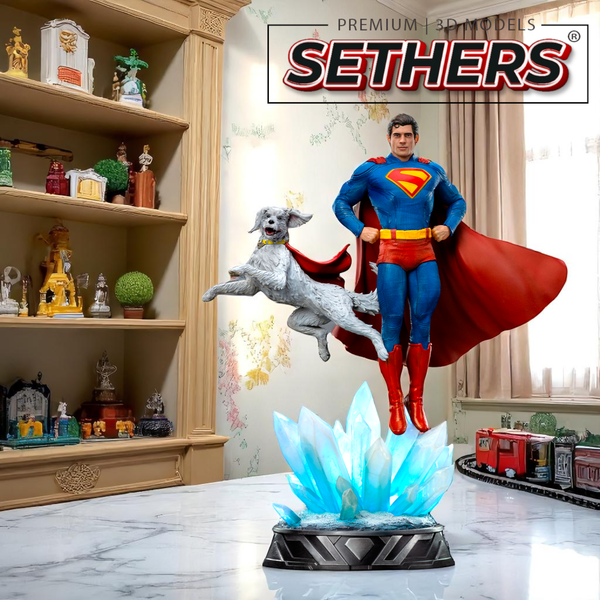Superman 2025 Flying with his dog Superdog Krypto | 3D Printing Models