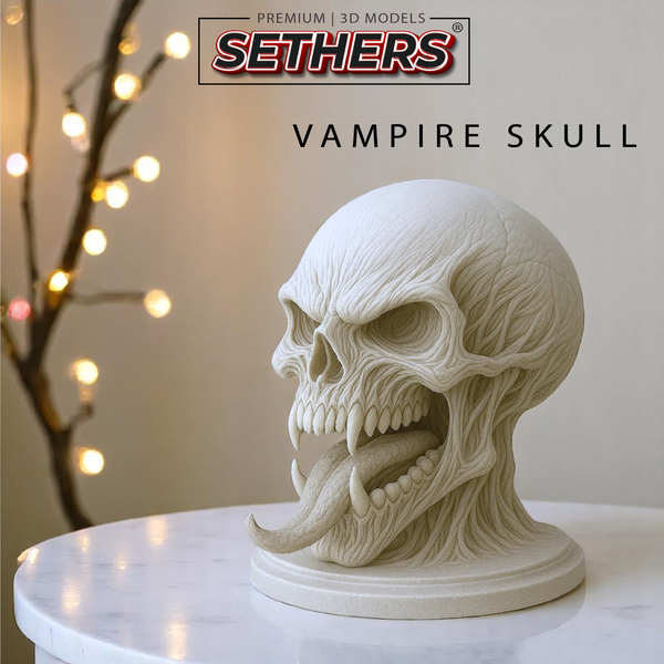 Vampire Skull v2 | Best 3D Printing Model Files at Sethers