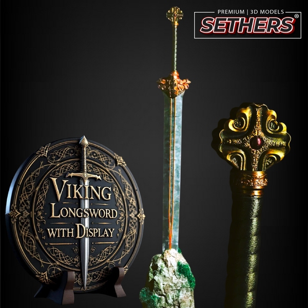 Viking Longsword with Display | 3D Printer Model Files