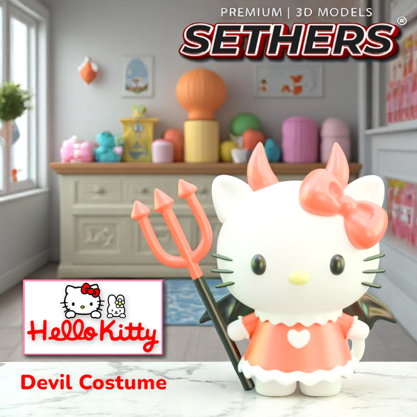 Wearing Devil Costume | Hello Kitty Sanrio | 3D Printing STL Models