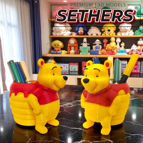 Winnie the Pooh | Pen Pencil Holder | Best 3D Printing Models at Sethe