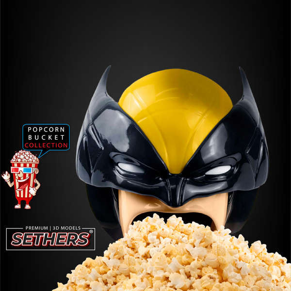 Wolverine | Popcorn Bucket | 3D Printer Model Files